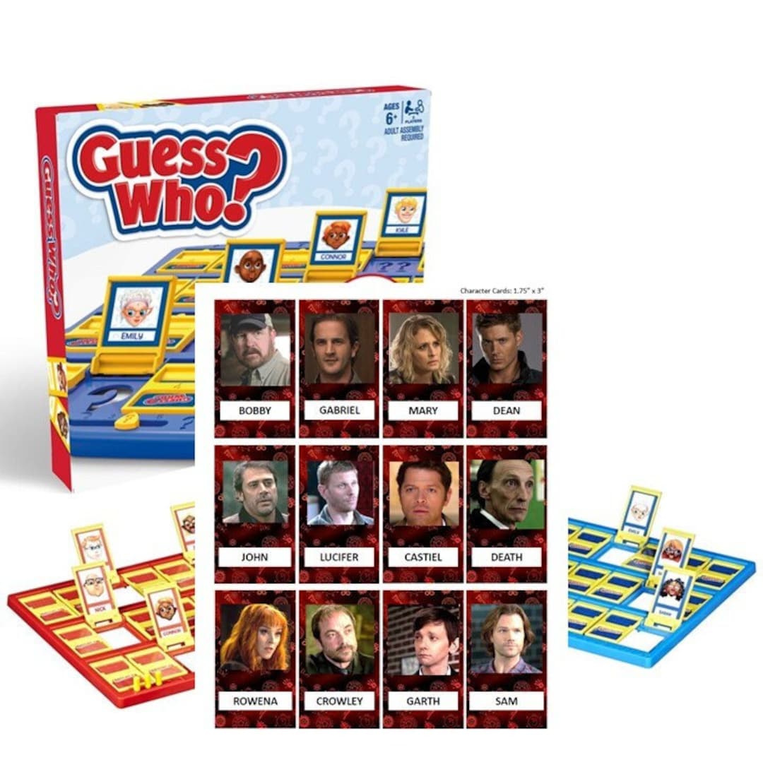 Supernatural Guess Who Game Characters - DIGITAL FILE ONLY - Etsy