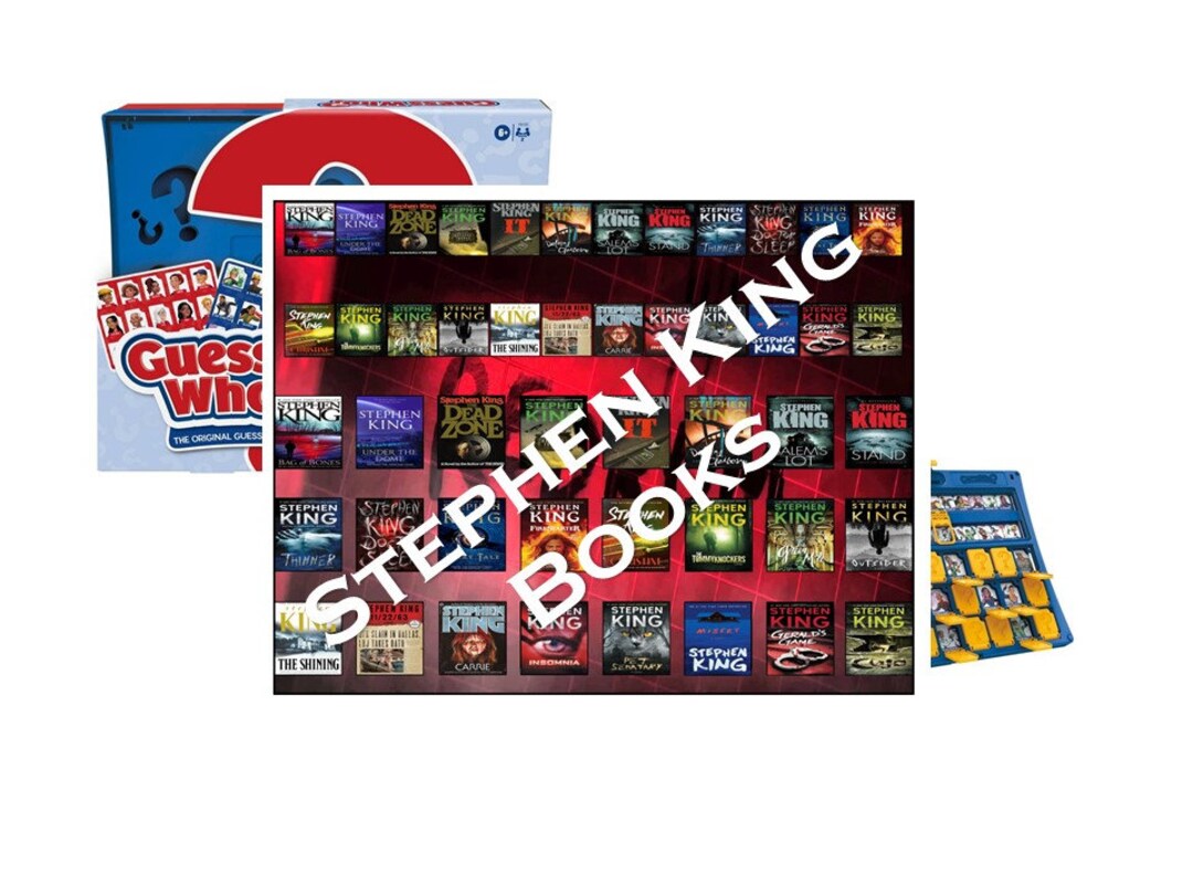 Stephen King Books Guess Who Game: Version 2.0 - PHYSICAL GAME INCLUDED ...
