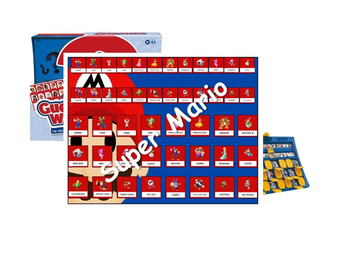 Super Mario Guess Who Game Characters - DIGITAL FILE ONLY - Etsy