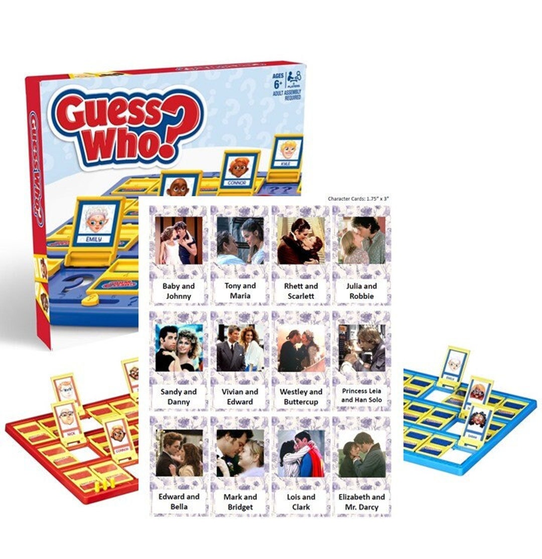 Movie Couples Guess Who Game Cards - DIGITAL FILE ONLY - Etsy
