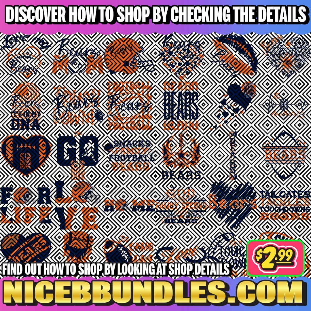 150 Chicago-bears Designs Svg Bundle, Chicago-bears Svg, N-F-L Svg ...