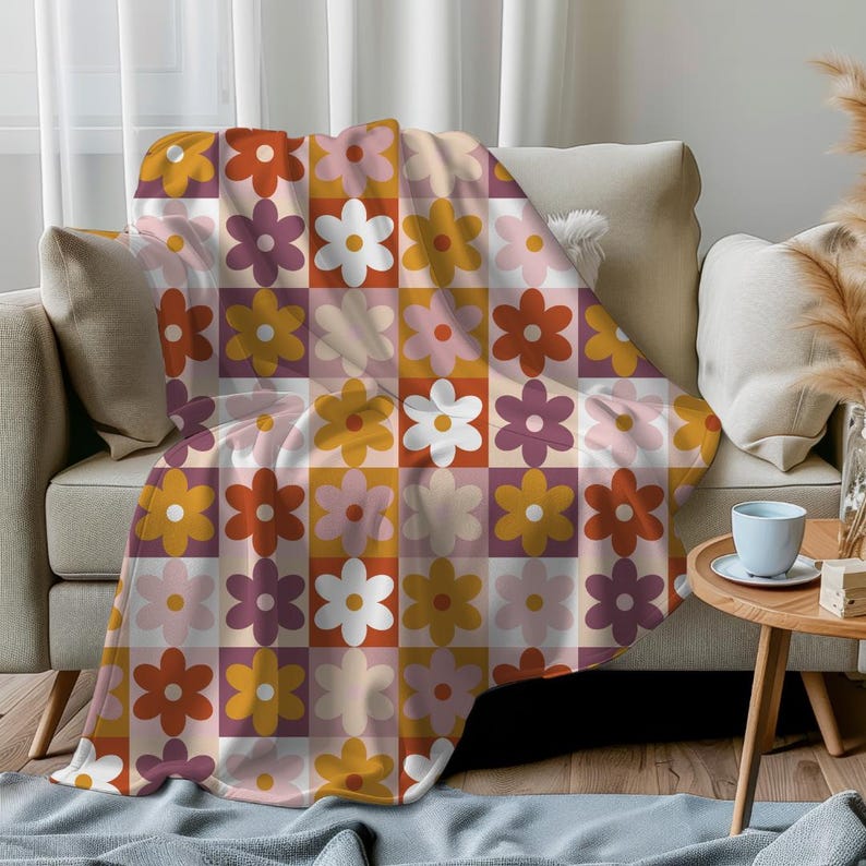Daisy Granny Square, Granny Square Png, Modern Granny Square, Boho ...
