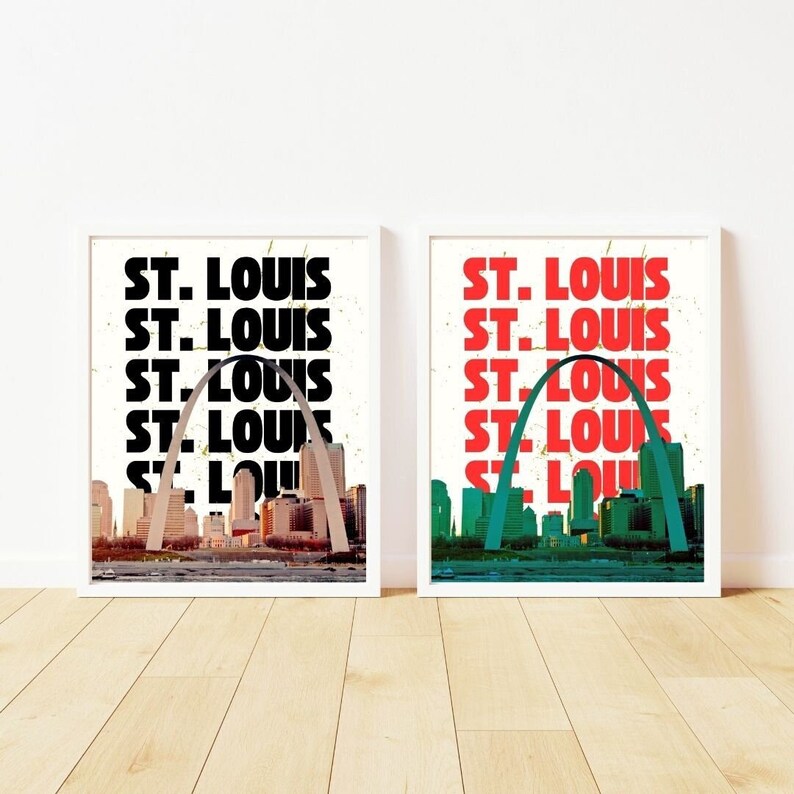 St Louis Missouri Travel Print| St Louis Arch Art Print| STL Art ...