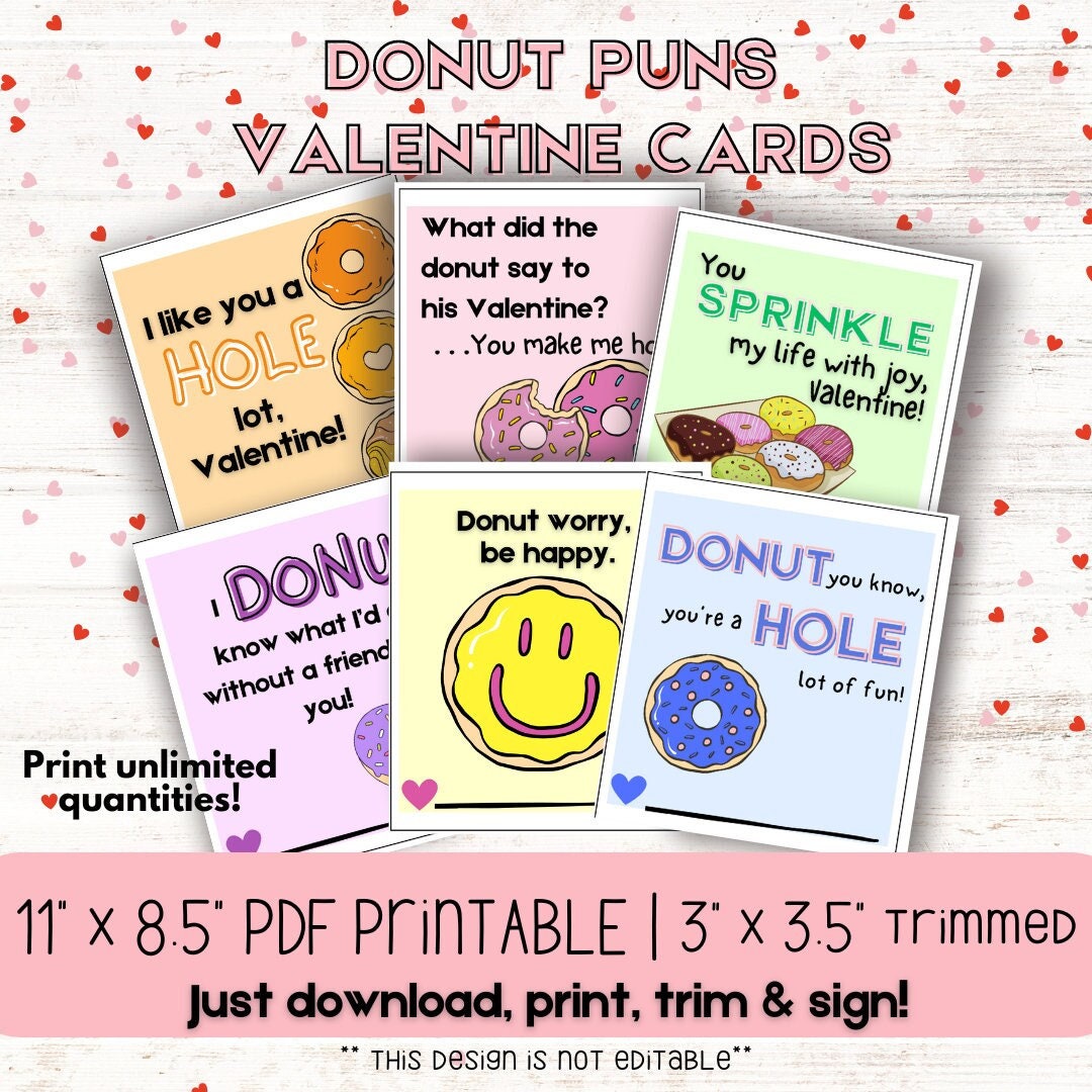 Valentine Puns | Classroom Valentines | Kids Valentines | Printable ...