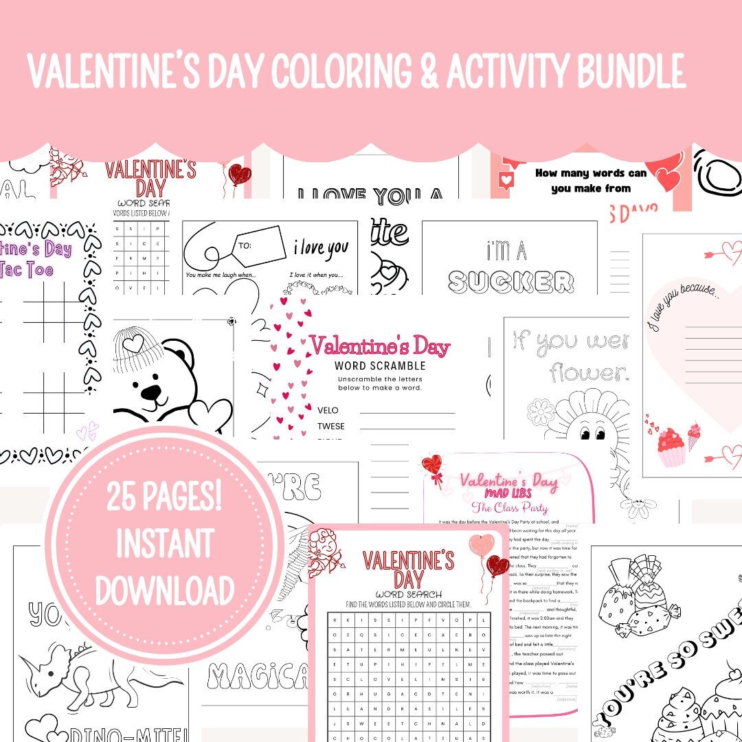 Valentine's Day Kids Activities Valentine's Kids Coloring Pages ...