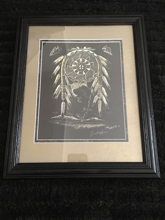 80s Art Work by Sue Chaffee// Native American Dream - Etsy