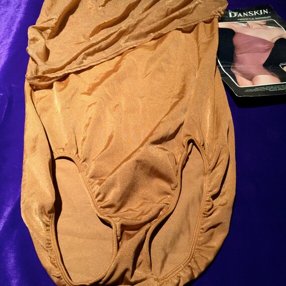 Two 80's Danskin Burnt Bronze One Piece Freestyle Swi… - Gem