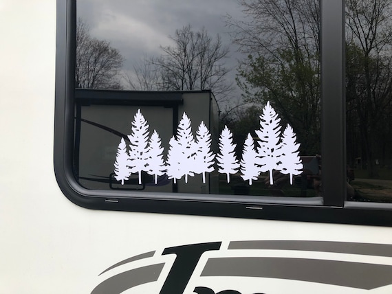 Laptop Decals & Skins Large Camper Decal • Sitka Tree Decal • RV Decals ...