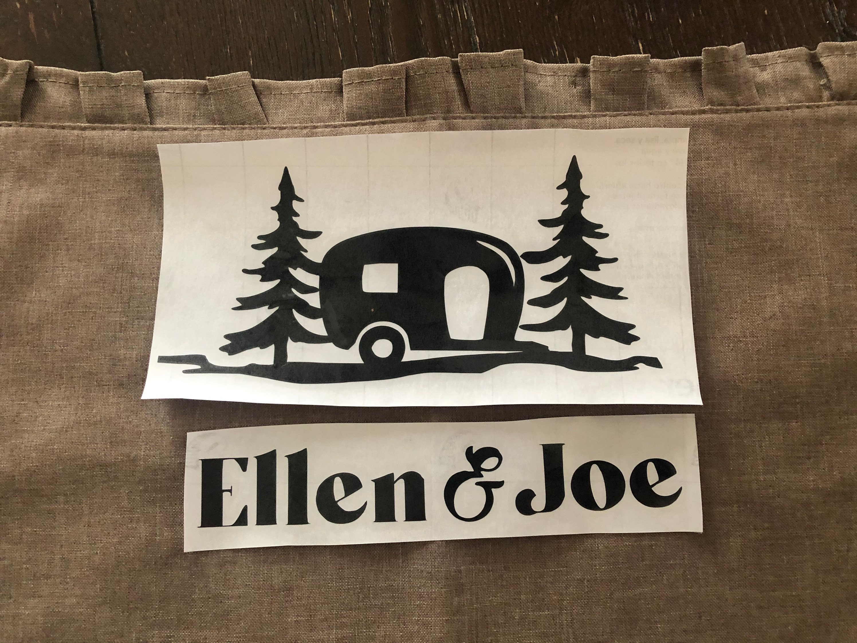 Large Camper Decal Personalized Camper Decal Couples Name | Etsy