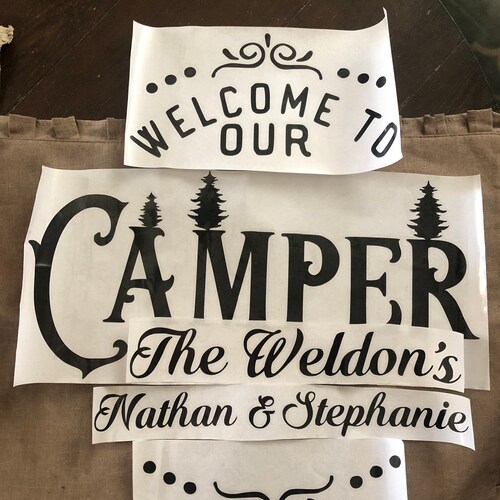 Welcome to Our Camp Vinyl Decal Personalized Camping Rv Decal - Etsy
