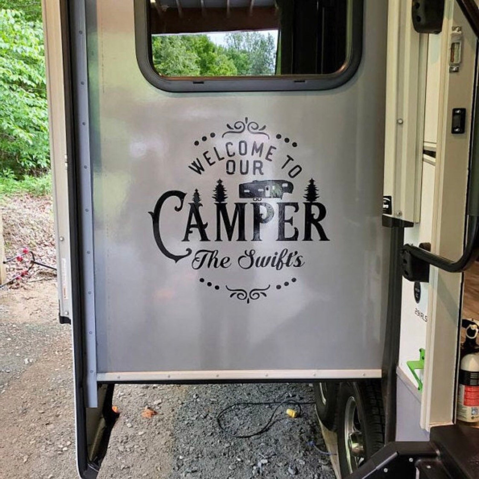 Large Camping Decal Vinyl Decal Fifth Wheel Decal Camper Etsy Uk