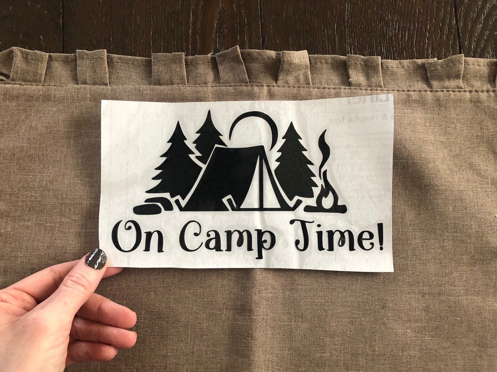 Camping Decal on Camp Time Decal Tent Decal Camper Decal | Etsy