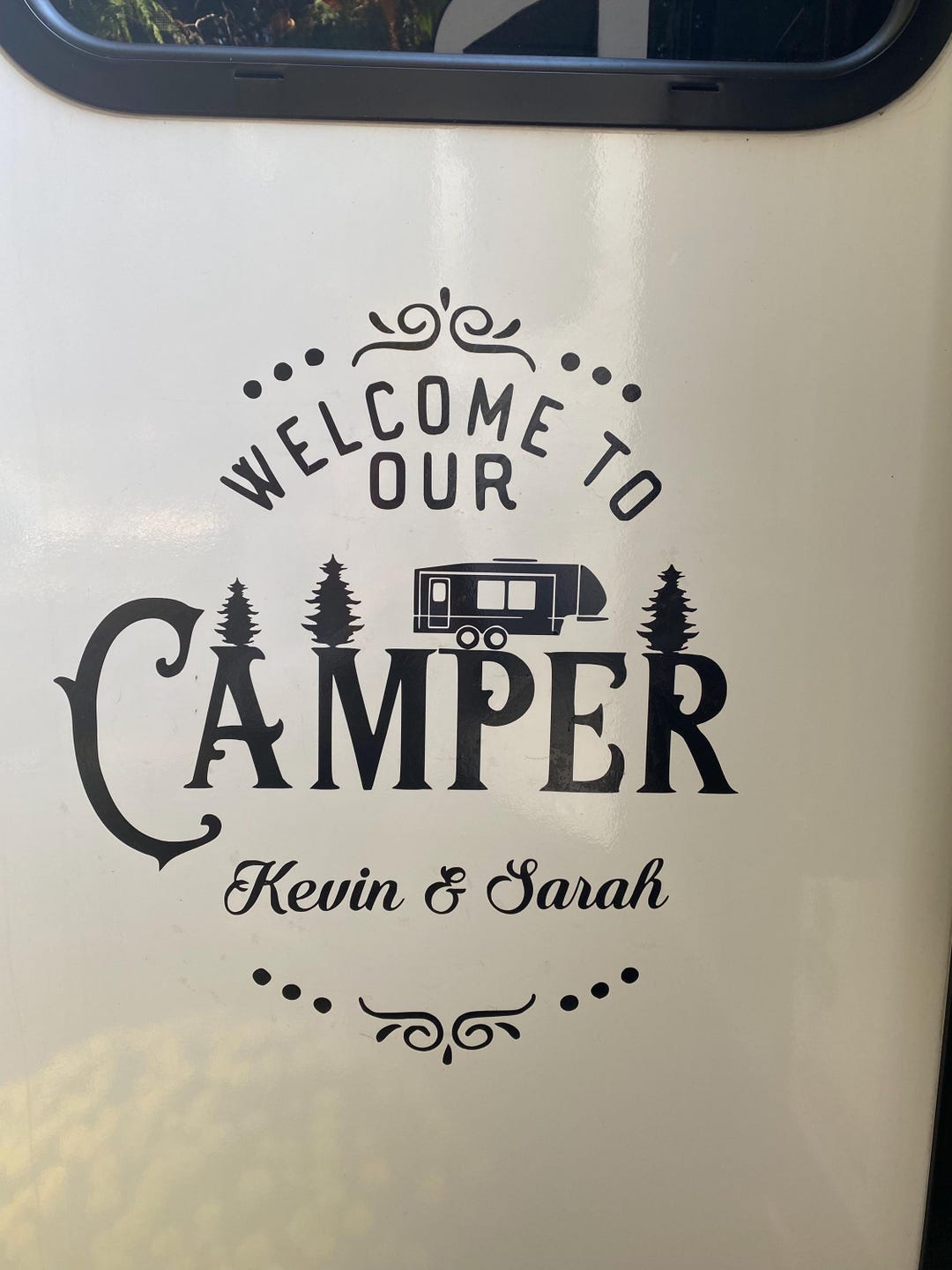 Purchase This New Vinyl Decal for Your Camper on Etsy Place Your Names ...