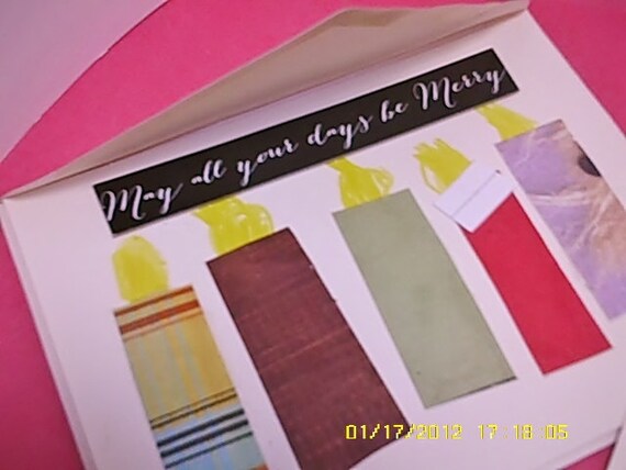 Items similar to Christmas Candle Lights Card on Etsy
