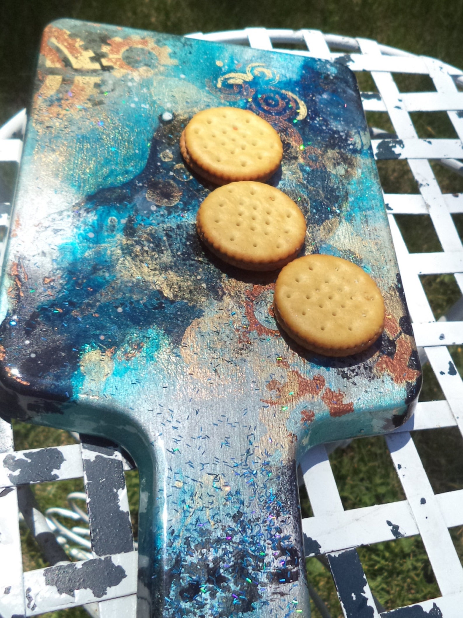 Galactic Wheels Cheese Server, Cheese Board, Steampunk Galaxy, Paddle ...