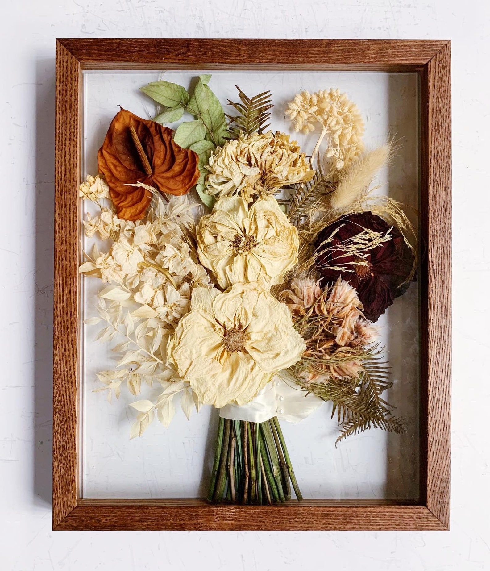 Wood Shadow Box Wedding Flower Frame - Etsy
