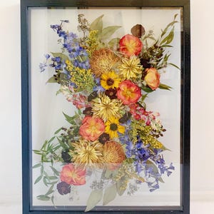 Bouquet Preservation Large Wood Flower Frame - Etsy