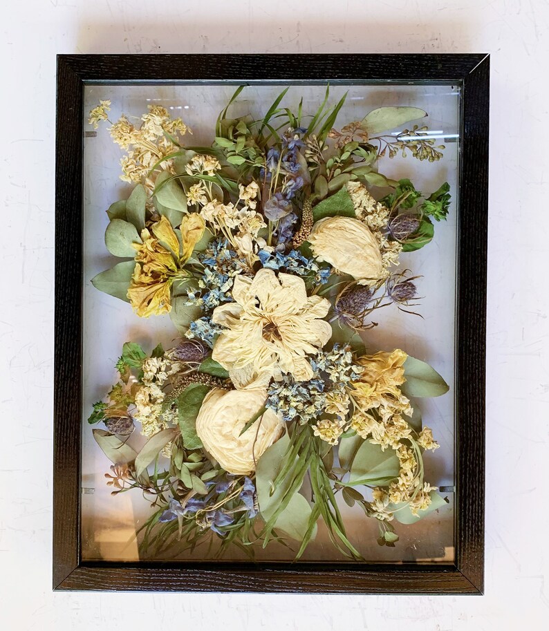 Wood Shadow Box Wedding Flower Frame - Etsy