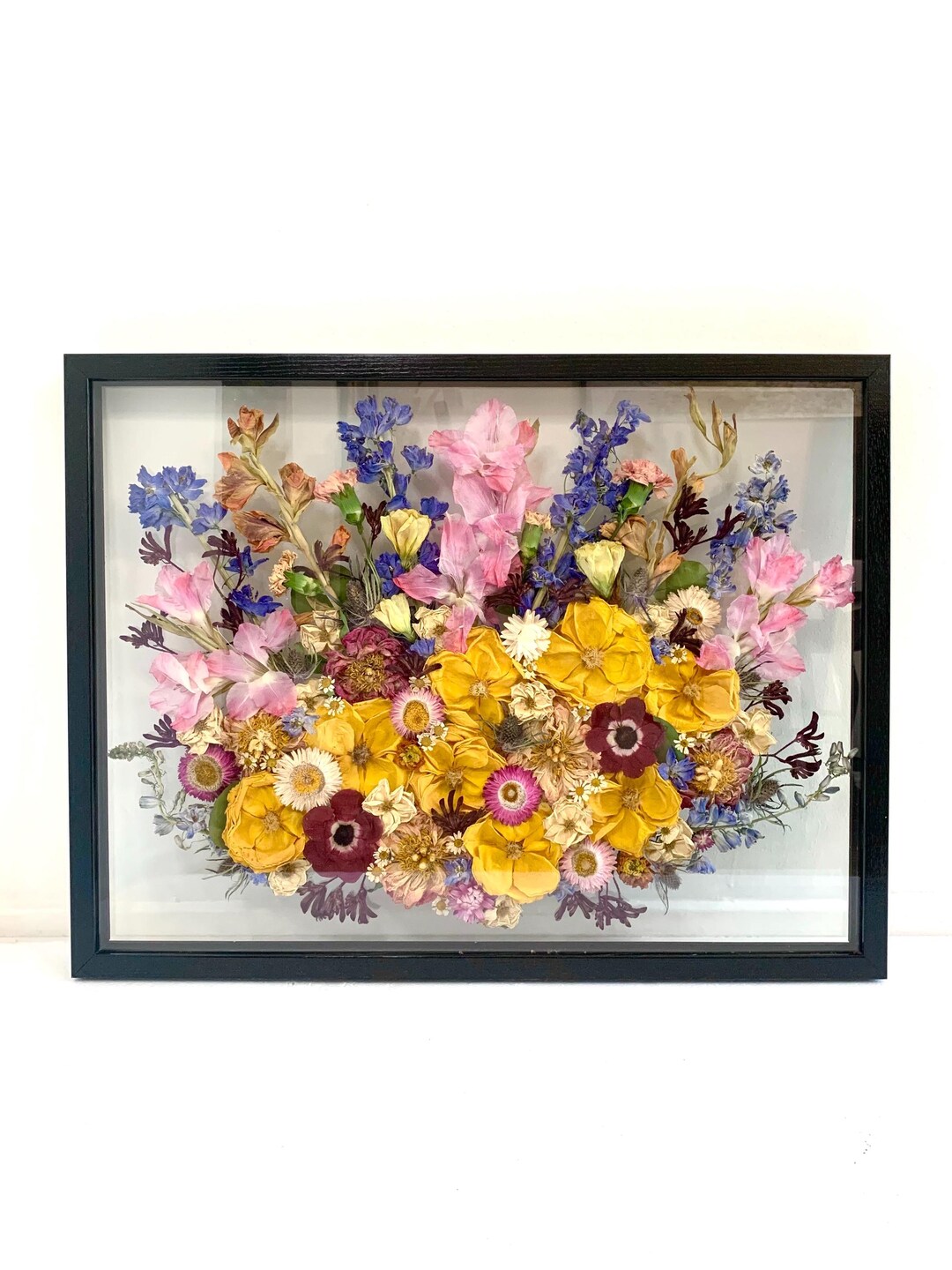 Bouquet Preservation Large Wood Flower Frame - Etsy