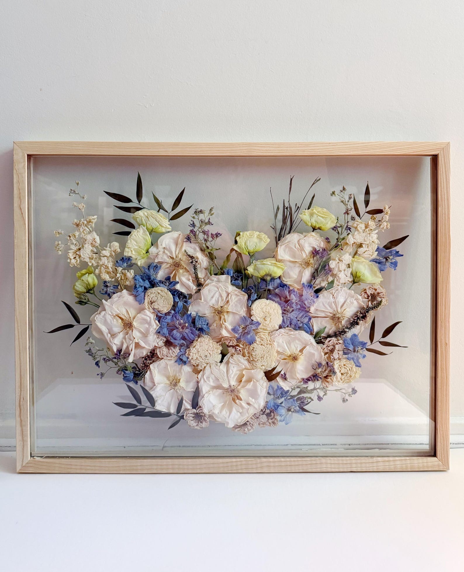 Bouquet Preservation Large Wood Flower Frame - Etsy