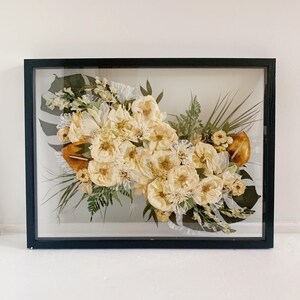 Bouquet Preservation Large Wood Flower Frame - Etsy