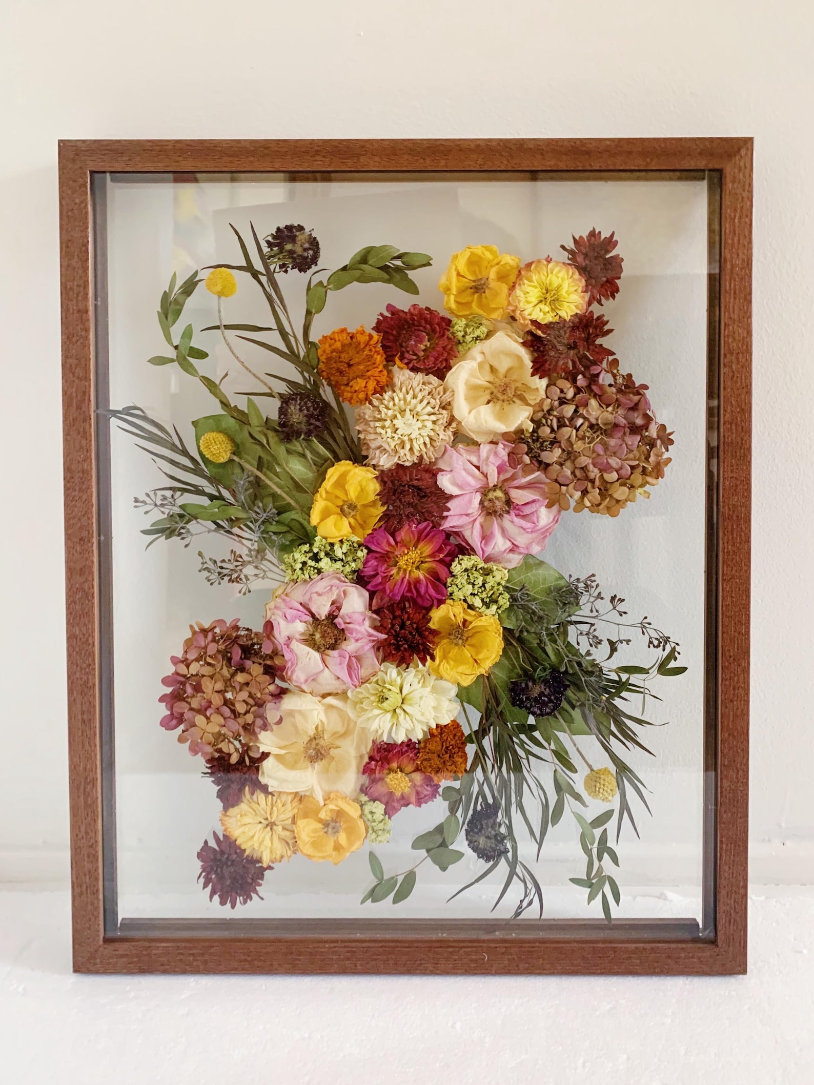 Bouquet Preservation Large Wood Flower Frame - Etsy
