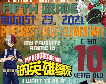 My Hero Academia Sign - Etsy