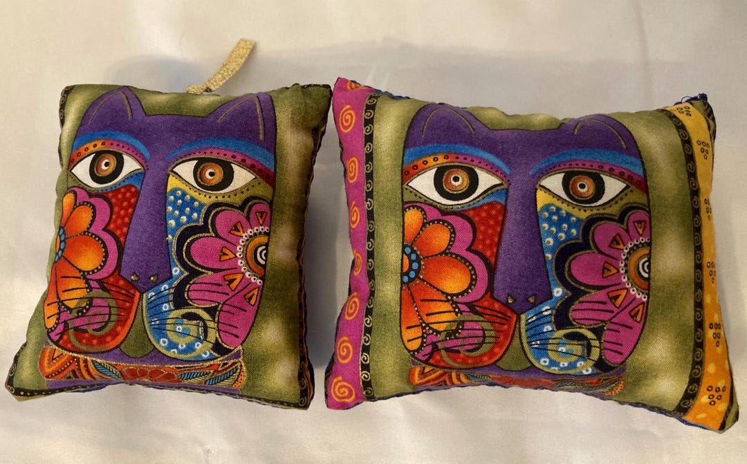 Laurel Burch Cat Fabric Ornament and Mini Pillow Set - Etsy