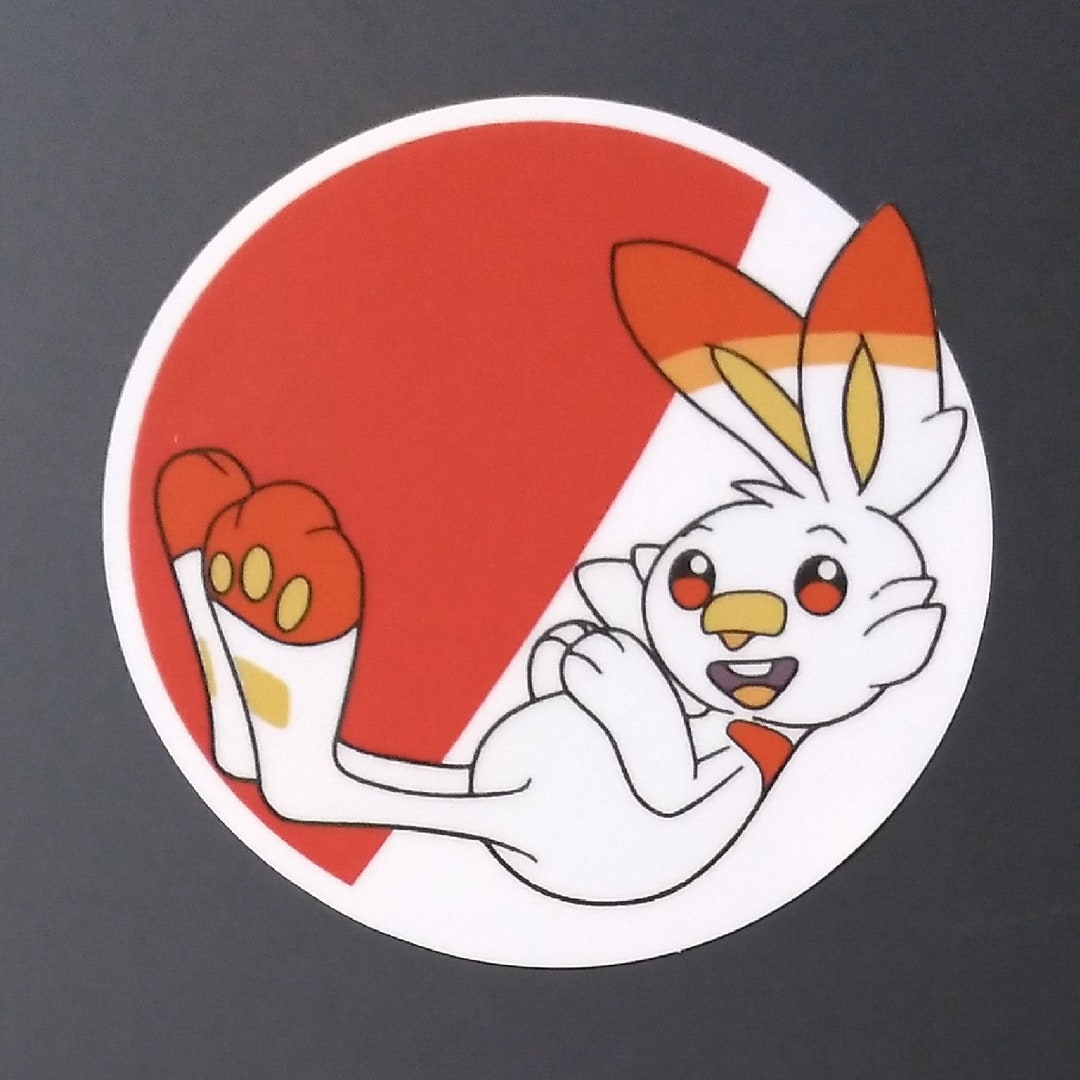 Pokeball Buddy Scorbunny Sticker - Etsy