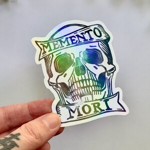 Holographic Memento Mori Sticker | Laptop Phone Water Bottle Decal ...
