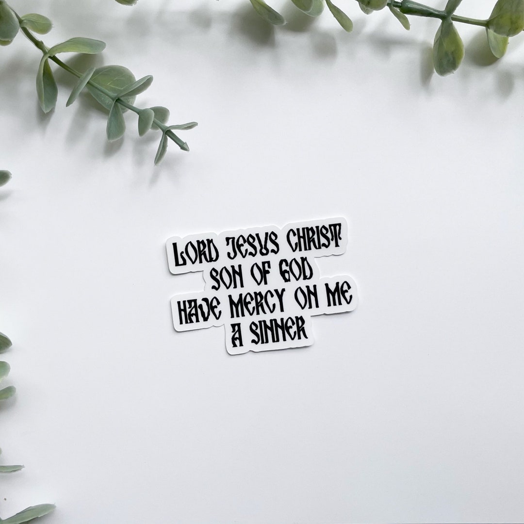 Jesus Prayer Sticker | Water Bottle Laptop Decal | Gifts for Eastern ...