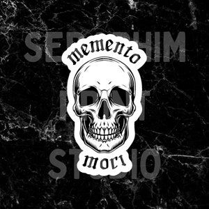 Memento Mori Skull Sticker | Remember You Must Die | Laptop Phone Water ...