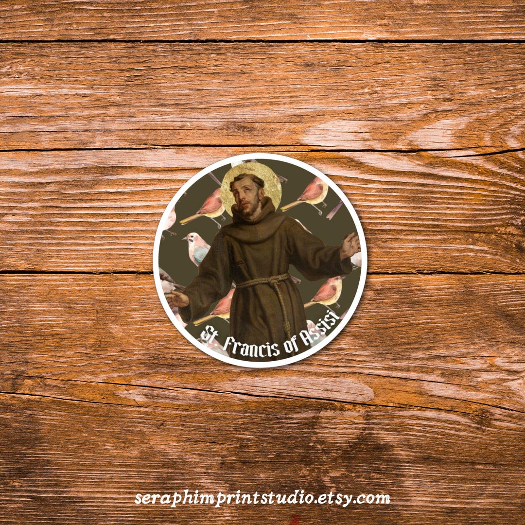 St. Francis of Assisi Catholic Sticker | Christian Gift for Converts ...
