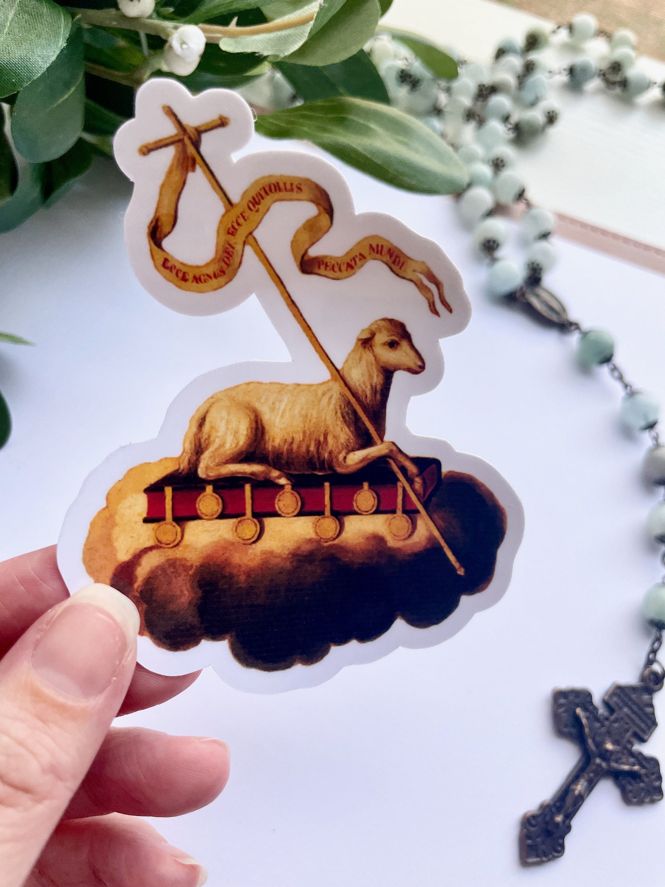 Ecce Agnus Dei Sticker Behold the Lamb of God José - Etsy
