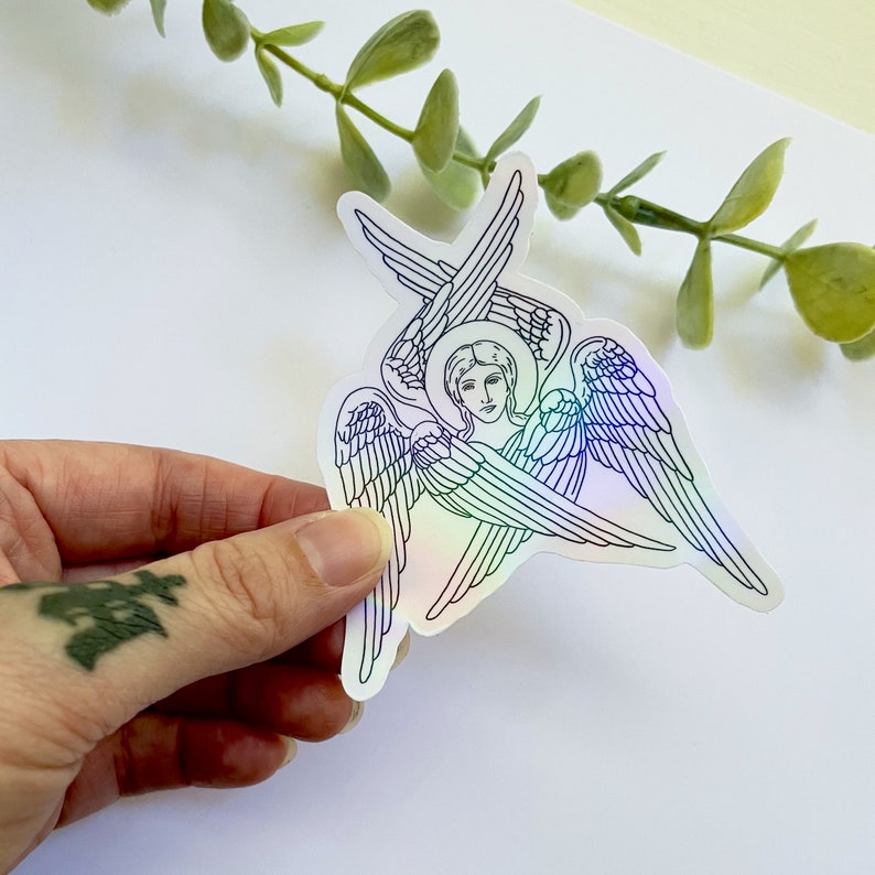 Holographic Seraph Six-winged Angel Sticker | Seraphim Decal | Isaiah 6 ...