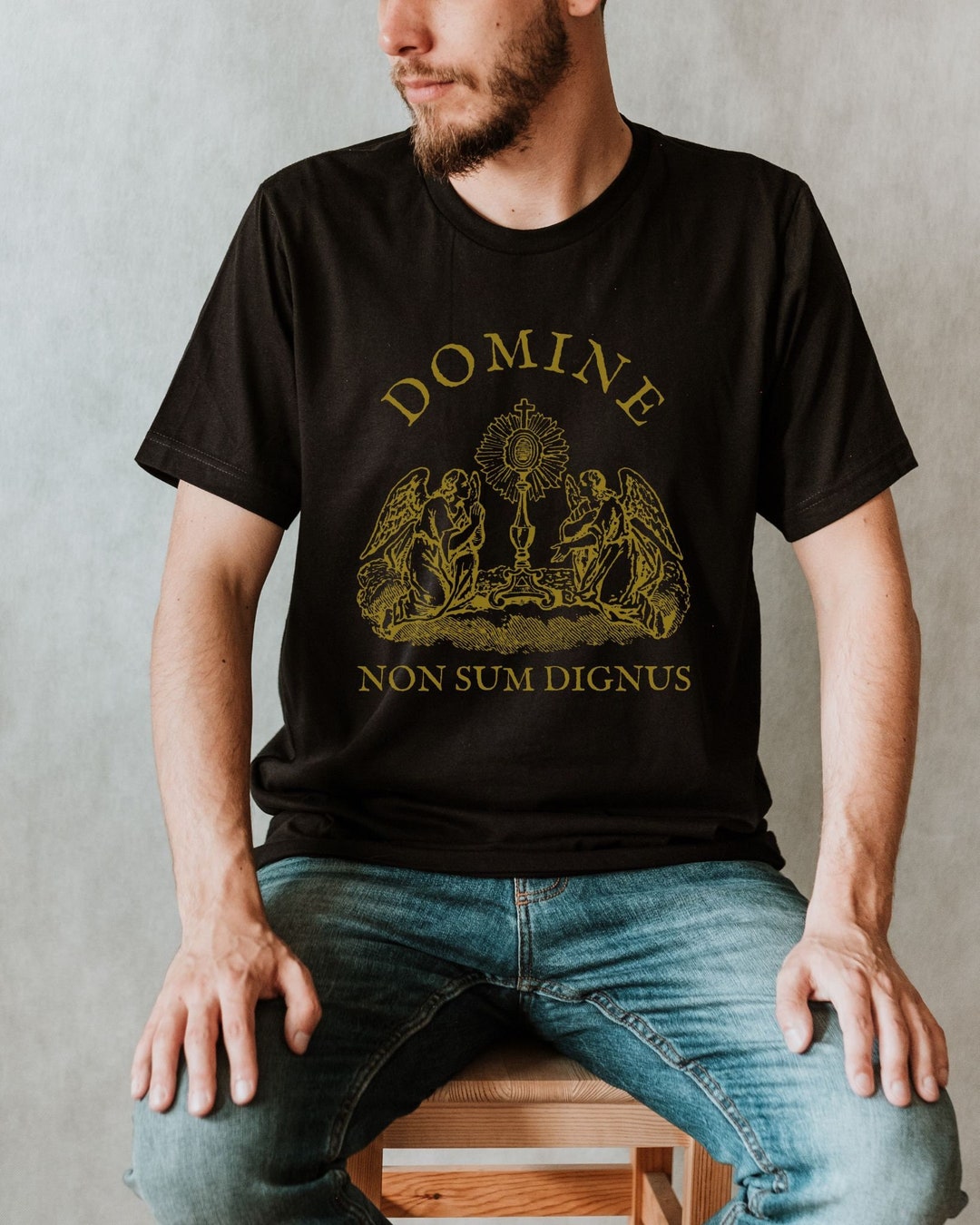 Domine Non Sum Dignus Short Sleeve T-shirt | Shirt Gifts for ...