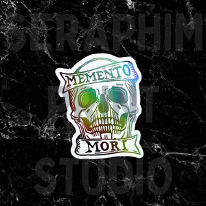 Holographic Memento Mori Sticker | Laptop Phone Water Bottle Decal ...
