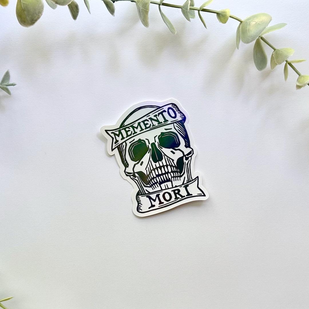 Holographic Memento Mori Sticker | Laptop Phone Water Bottle Decal ...