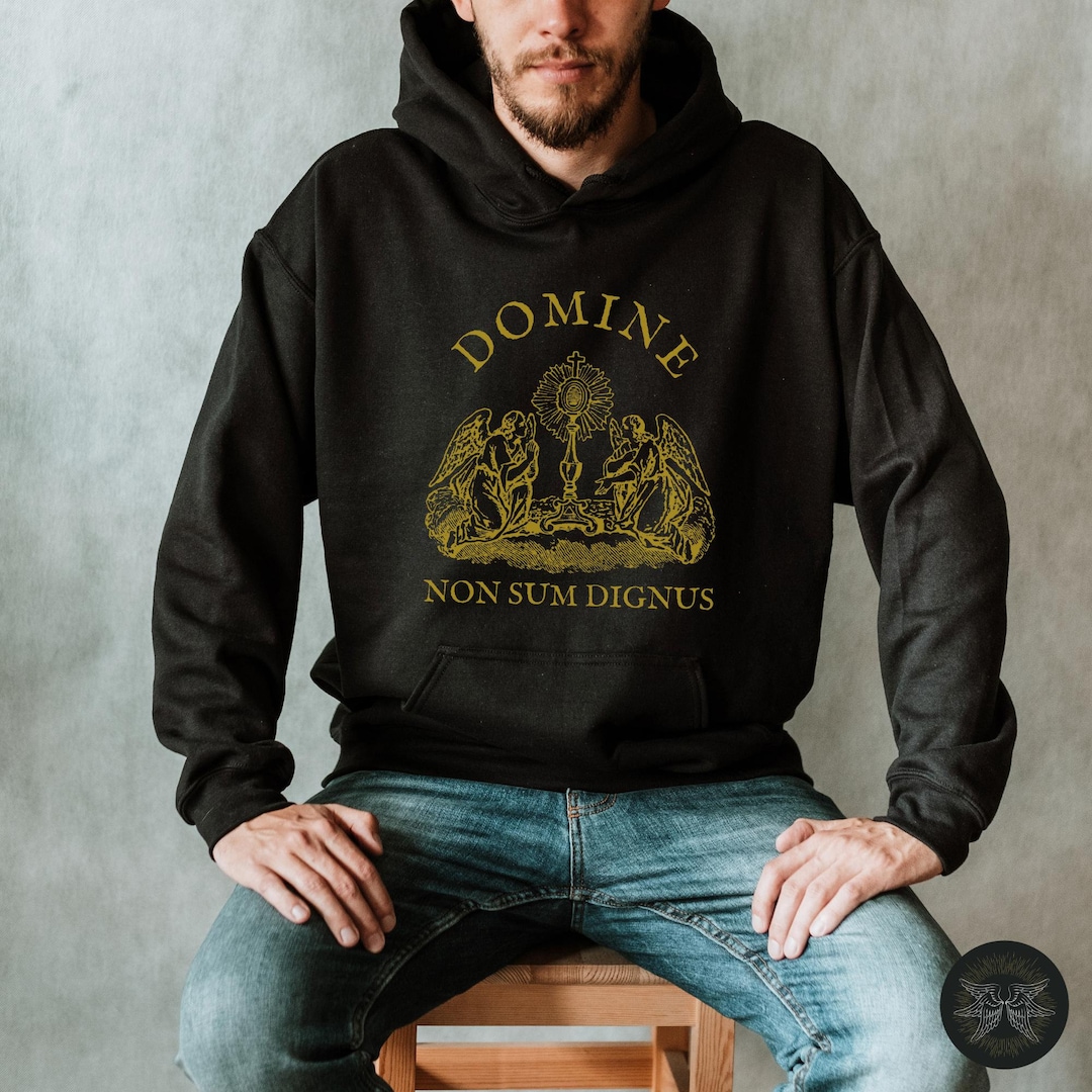 Domine Non Sum Dignus Unisex Hoodie Sweatshirt | Apparel Gifts for ...
