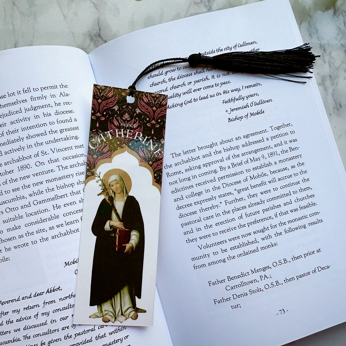 Saint Catherine of Siena Fine Art Bookmark | Christian, Catholic Gift ...