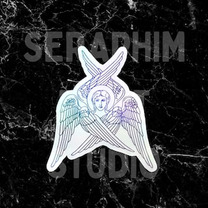 Holographic Seraph Six-winged Angel Sticker | Seraphim Decal | Isaiah 6 ...