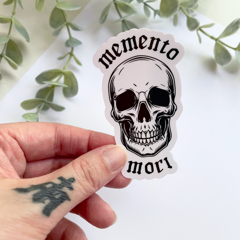 Memento Mori Skull Sticker Remember You Must Die Laptop - Etsy