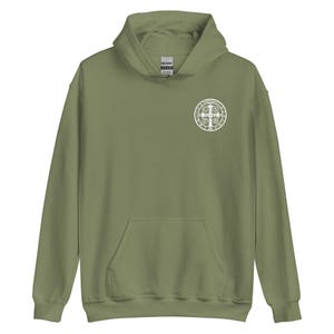 Vade Retro Satana St. Benedict Medal Unisex Hoodie | Benedictine ...
