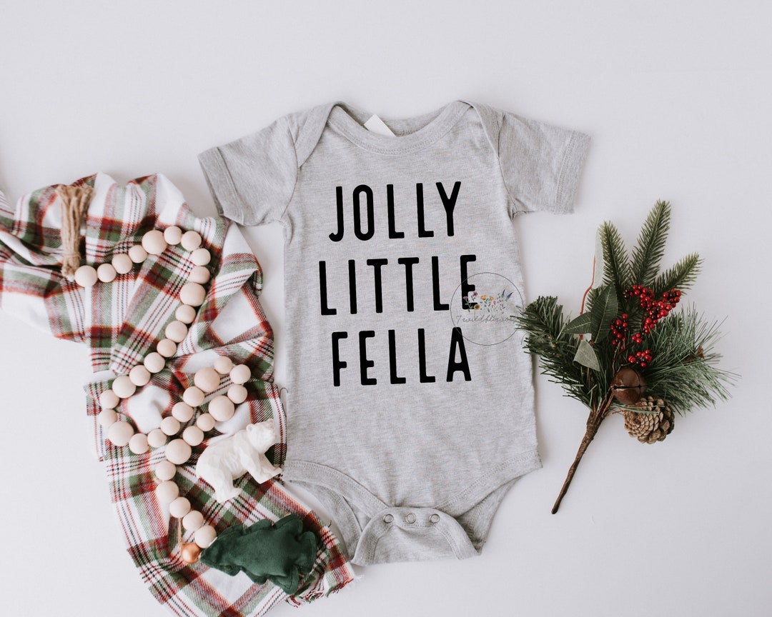 Jolly Little Fella Shirt, Baby Christmas Tee,christmas Shirt, Christmas ...