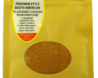 Peruvian Style South American Blackened Chicken Seasoning Rub | Etsy