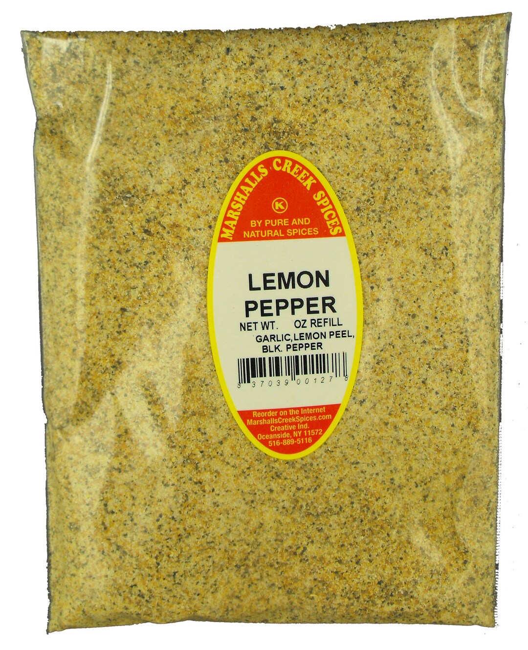 Lemon Pepper Seasoning No Salt Refill Pouch 8 Oz Marshalls Creek Spices ...