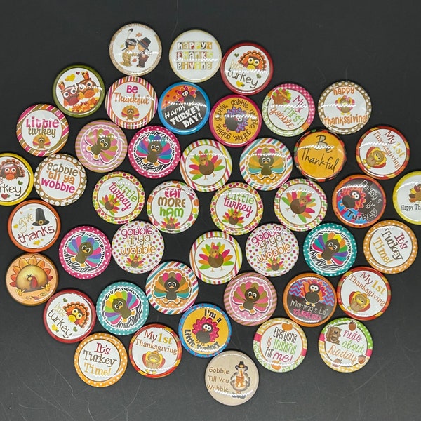 Thanksgiving Buttons - Etsy