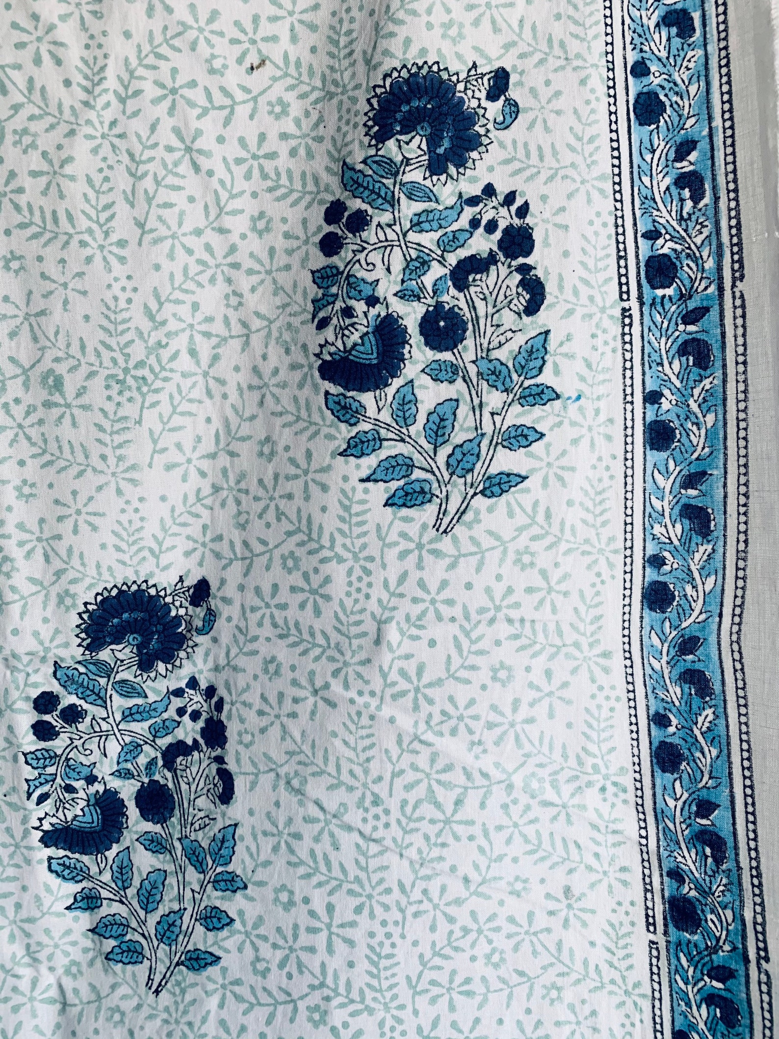 Floral print Cotton Fabric floral block print sewing theme | Etsy