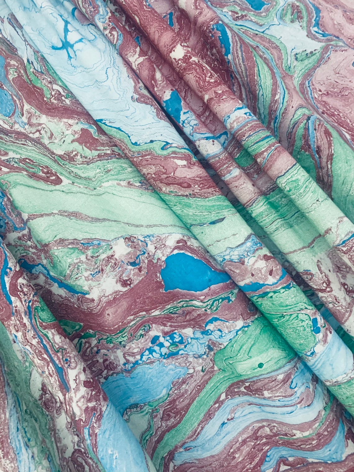 2.5 Yard Marble Print Block Print Fabric Womens Clothing | Etsy