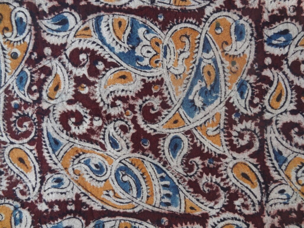 Block Print Fabric Paisley Print Kalamkari Fabric Fabric by - Etsy